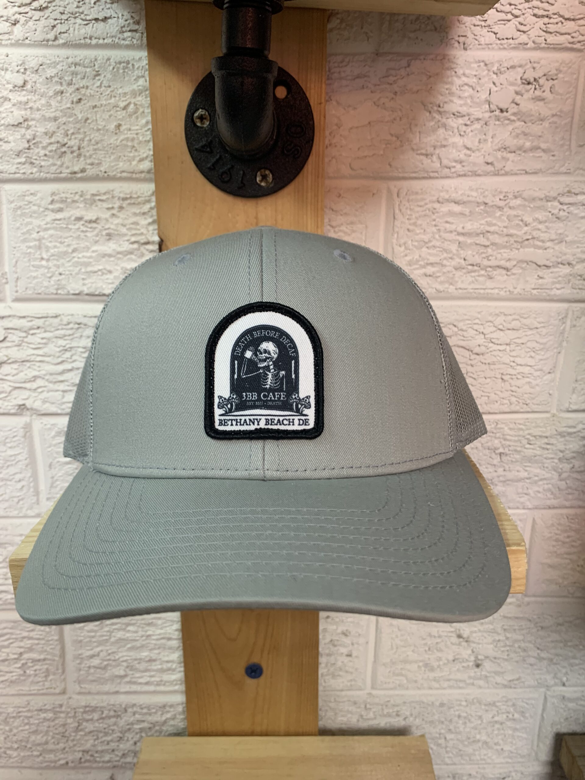 Surfer Hat - Light Blue Netted Back - Tombstone Patch - 3BB Cafe